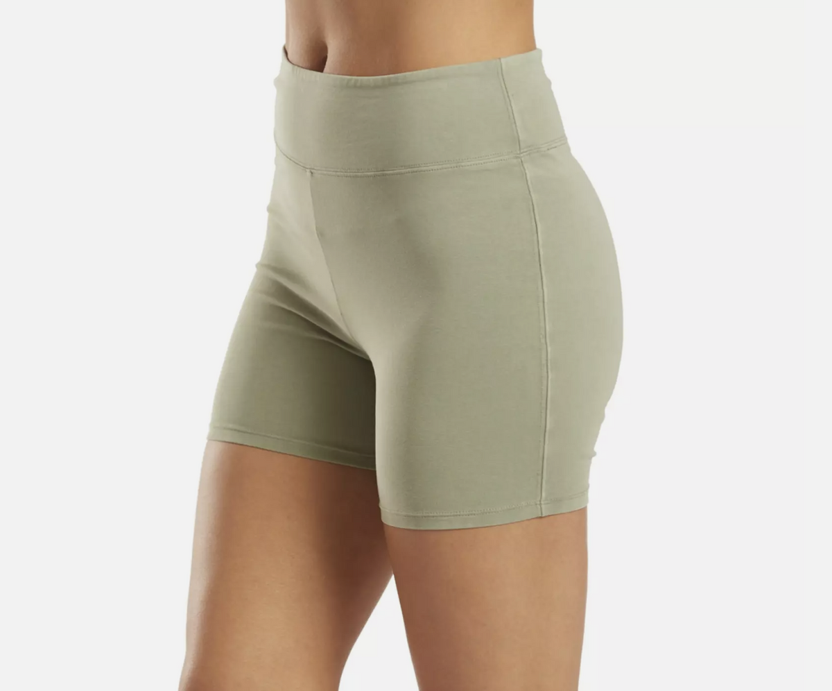 Free People Movement Washed Cargo Khaki Hot Shot Bike Shorts ...